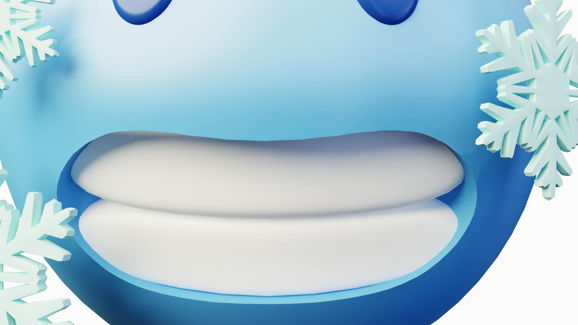 Freezing Cold Emoticon Emoji or Smiley - 3D Model by cangbacang