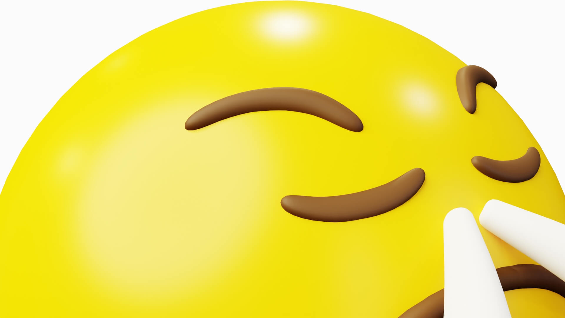 Frustrated Steam Face Emoticon Emoji or Smiley - 3D Model by cangbacang