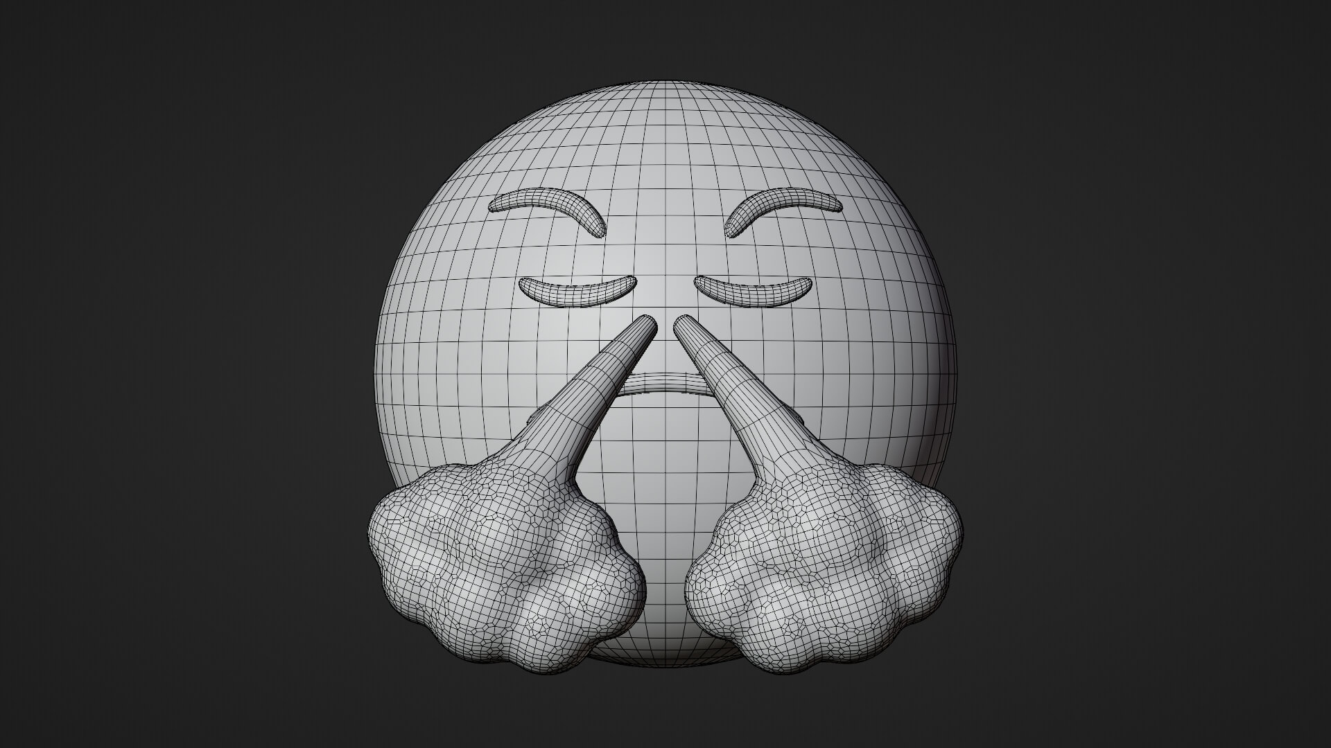 Frustrated Steam Face Emoticon Emoji or Smiley - 3D Model by cangbacang