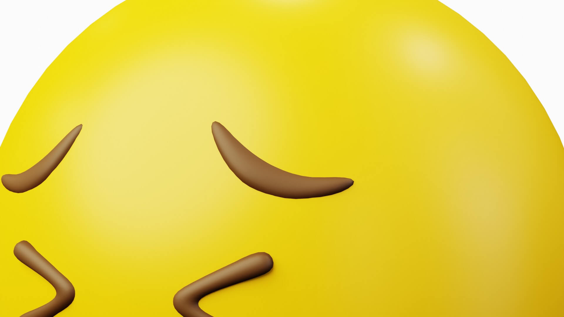 Green Vomit Yellow Ball Emoticon Emoji or Smiley - 3D Model by cangbacang