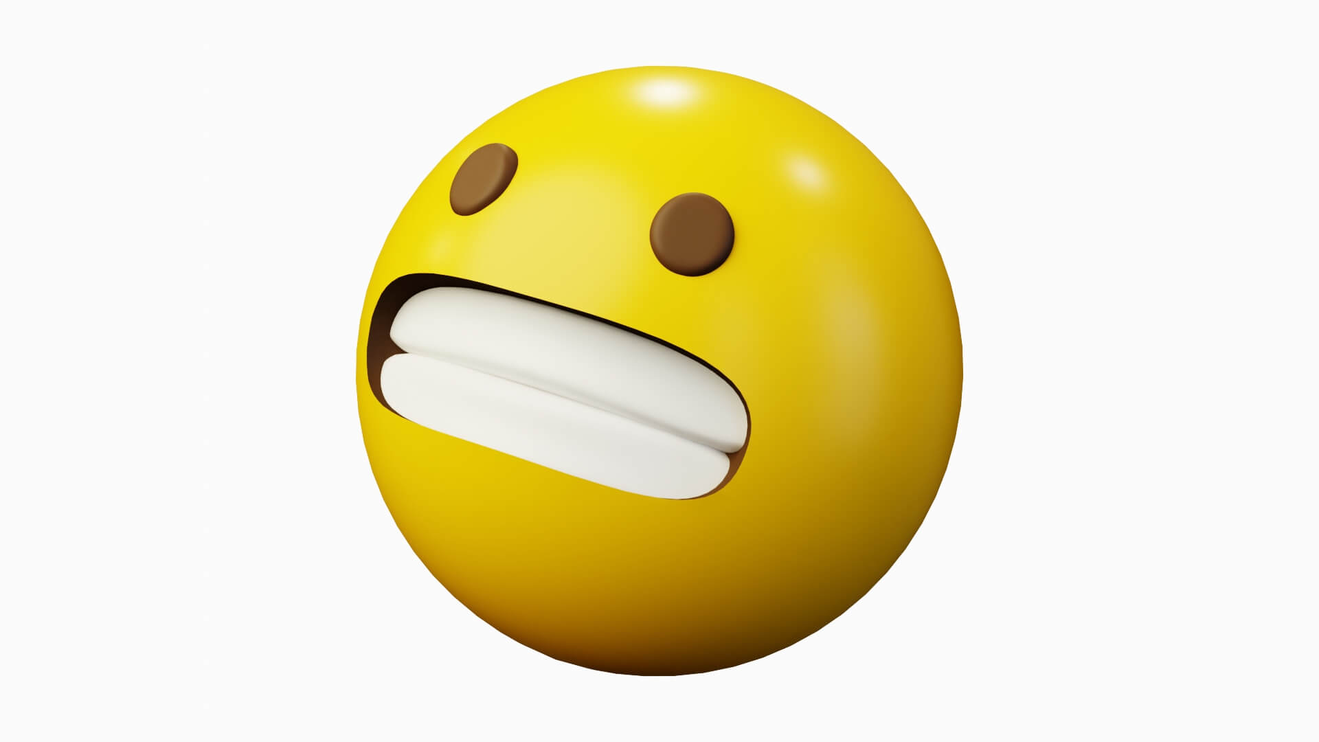 Grimacing Face Emoticon Emoji or Smiley - 3D Model by cangbacang
