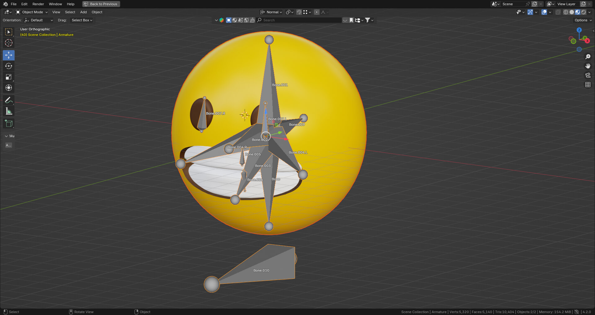 Grimacing Face Emoticon Emoji or Smiley - 3D Model by cangbacang