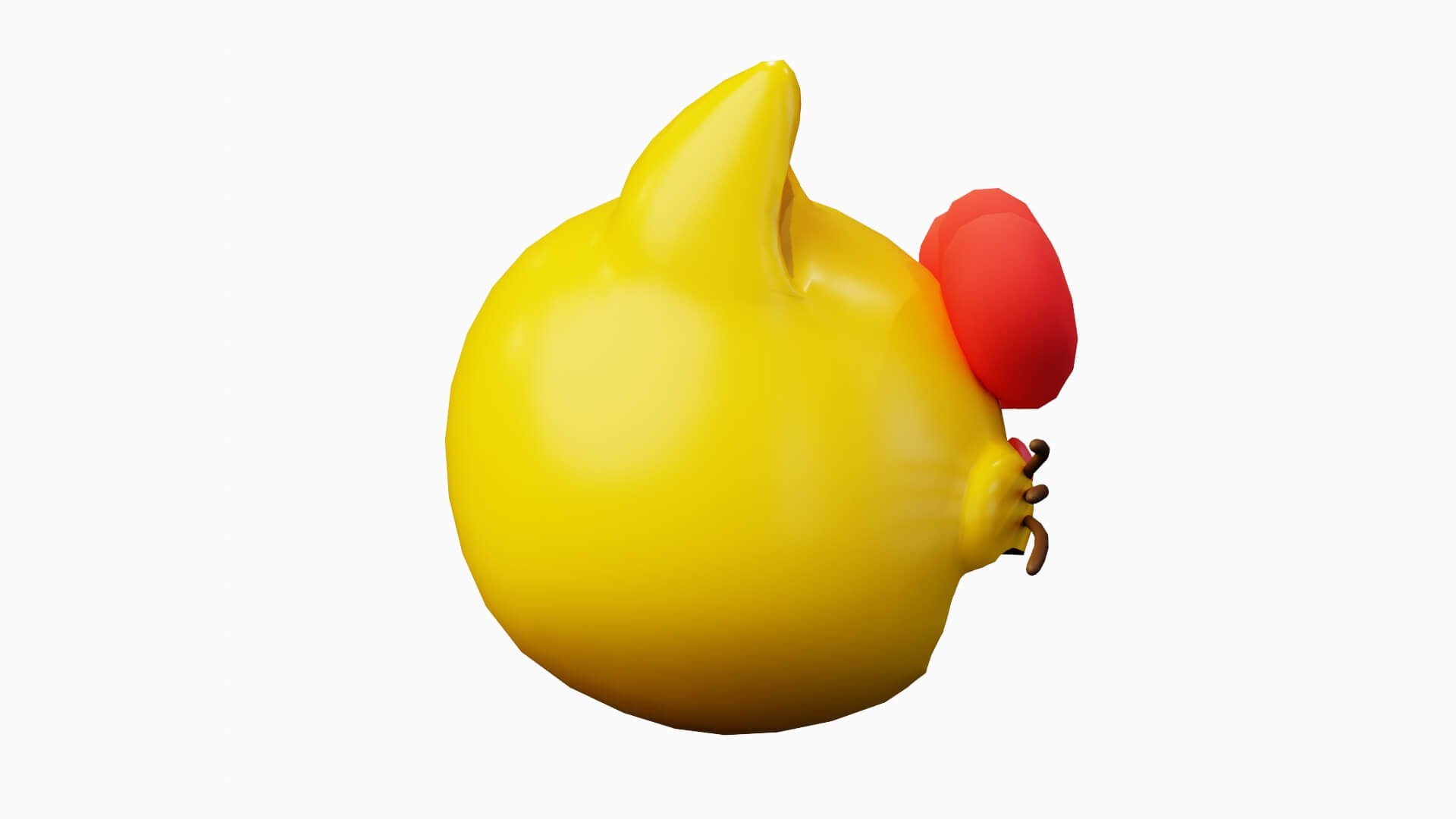 Heart Eyes Cat Emoticon Emoji or Smiley - 3D Model by cangbacang