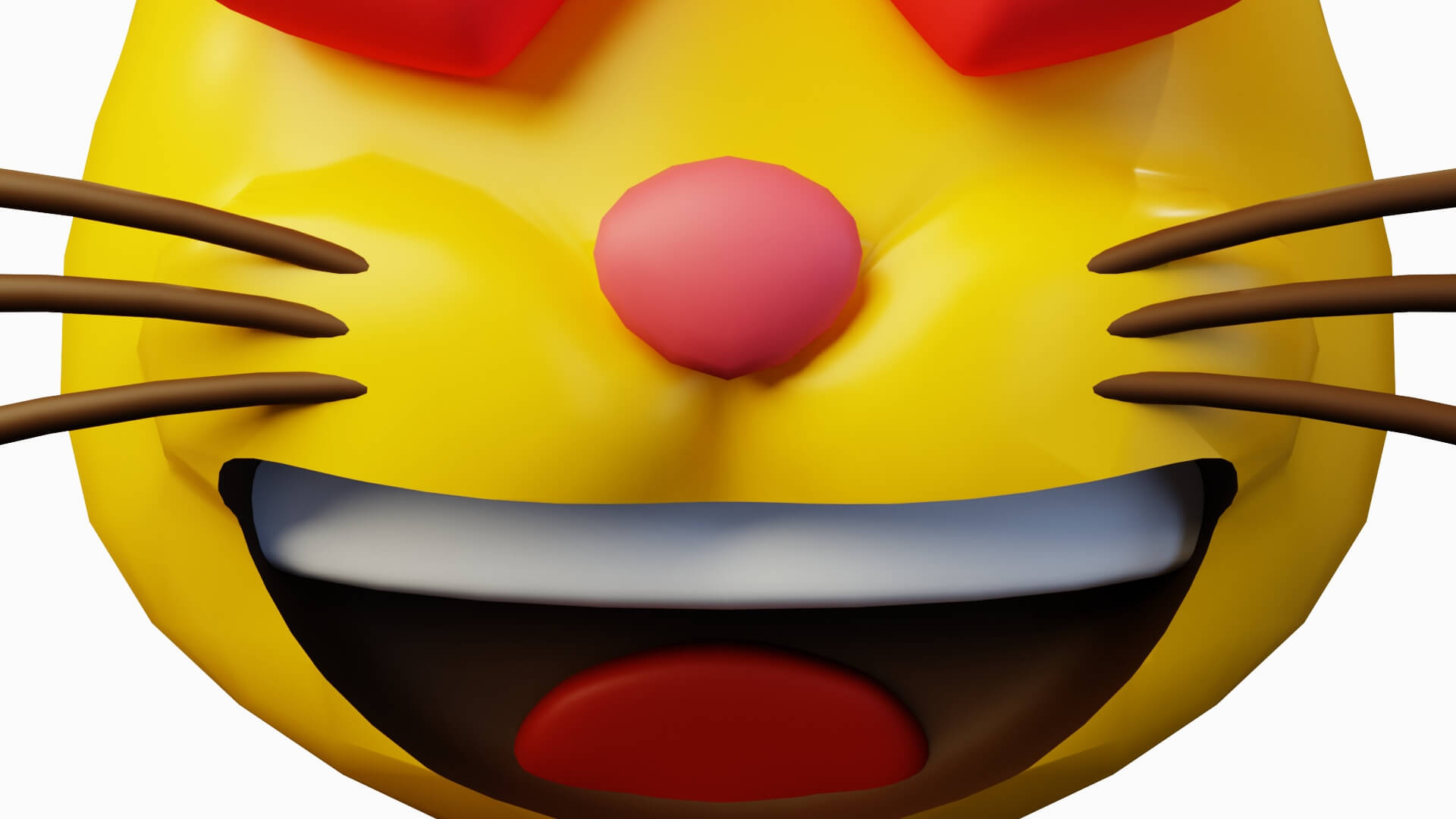 Heart Eyes Cat Emoticon Emoji or Smiley - 3D Model by cangbacang