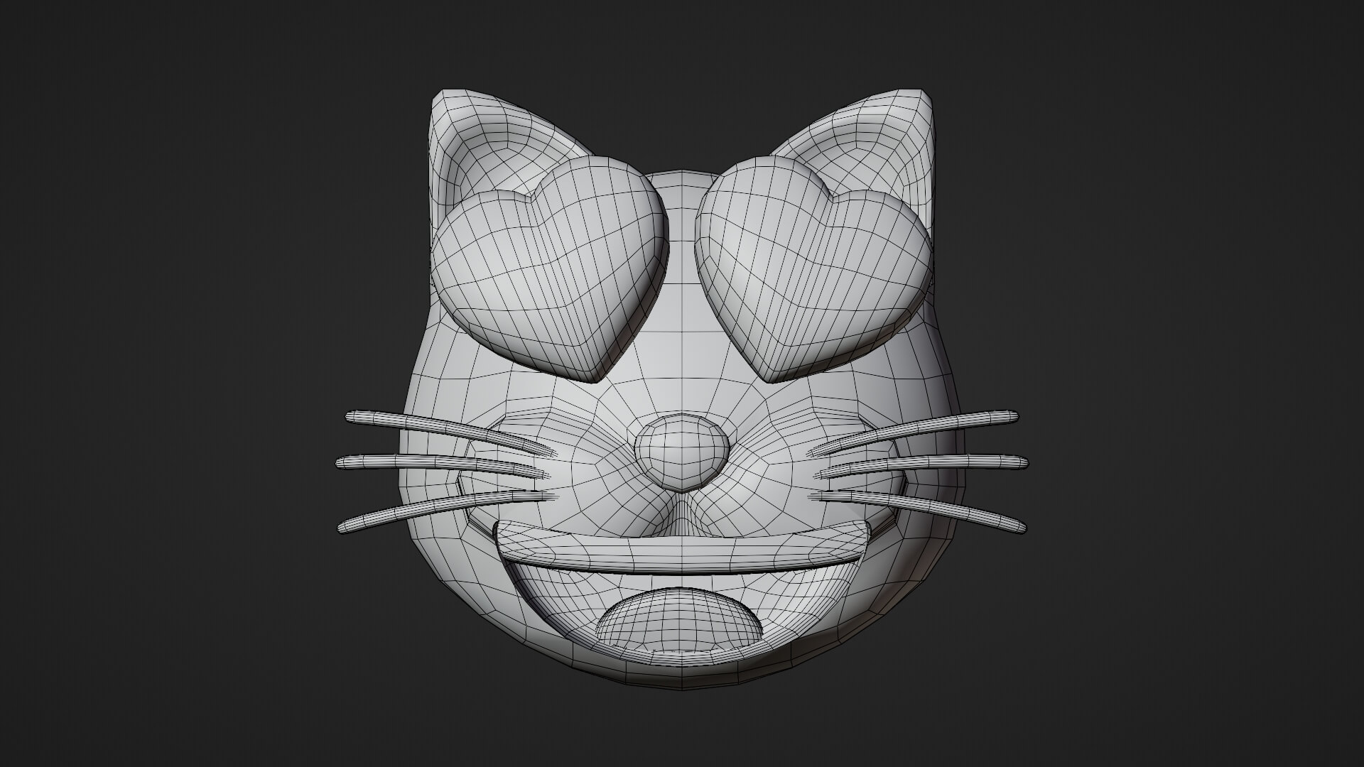 Heart Eyes Cat Emoticon Emoji or Smiley - 3D Model by cangbacang