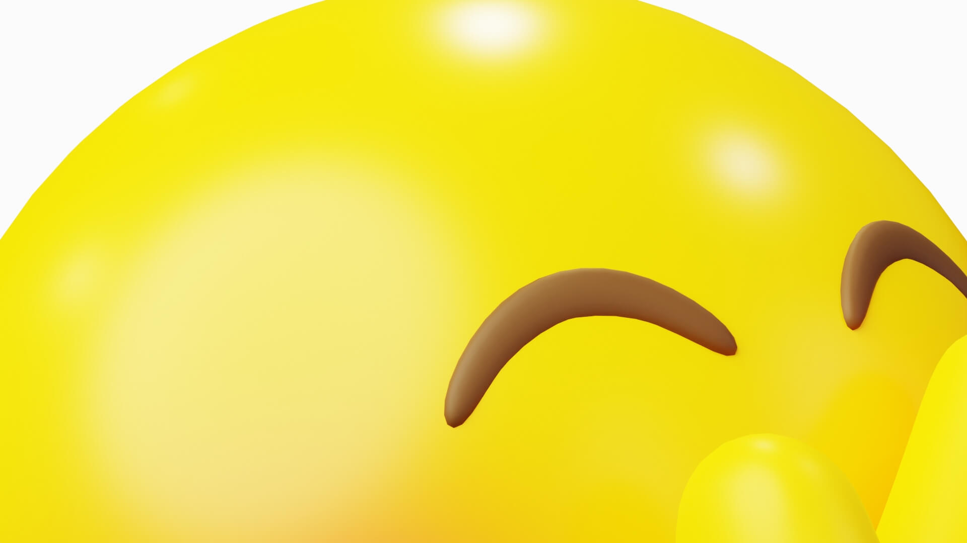 Hiding Smile or Shy Emoticon Emoji or Smiley - 3D Model by cangbacang