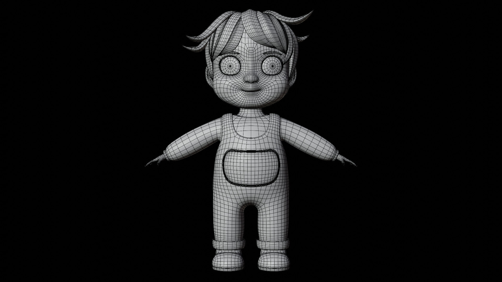 Hugo Cute Cartoon Boy - 3D Model by cangbacang