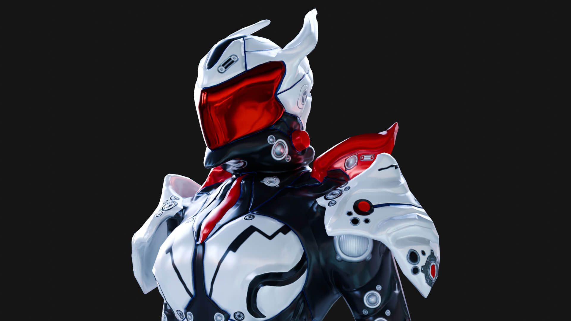 Low Poly Cyborg - Luminexa 3D Model by cangbacang