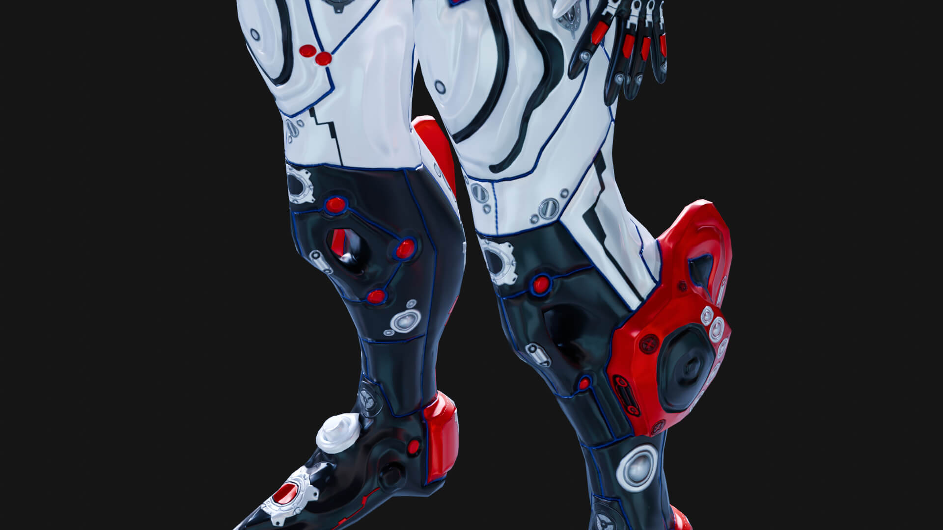Low Poly Cyborg - Luminexa 3D Model by cangbacang