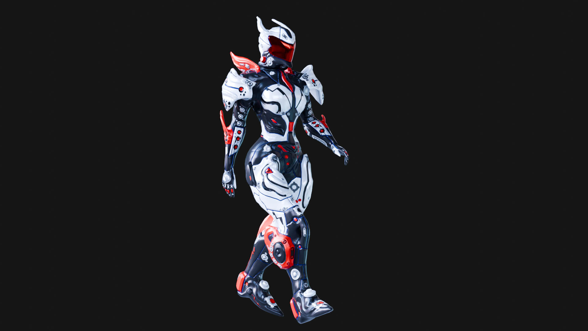 Low Poly Cyborg - Luminexa 3D Model by cangbacang