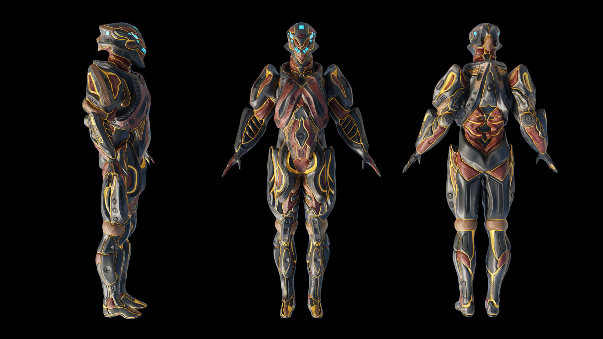 Low Poly - Cyborg Sentient 3D Model by cangbacang
