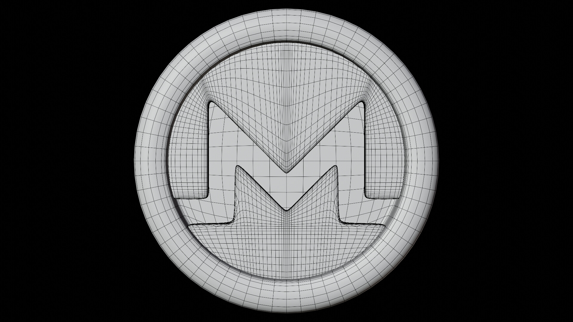 Monero or Xmr White Crypto Coin With Cartoon Style - 3D Model by cangbacang