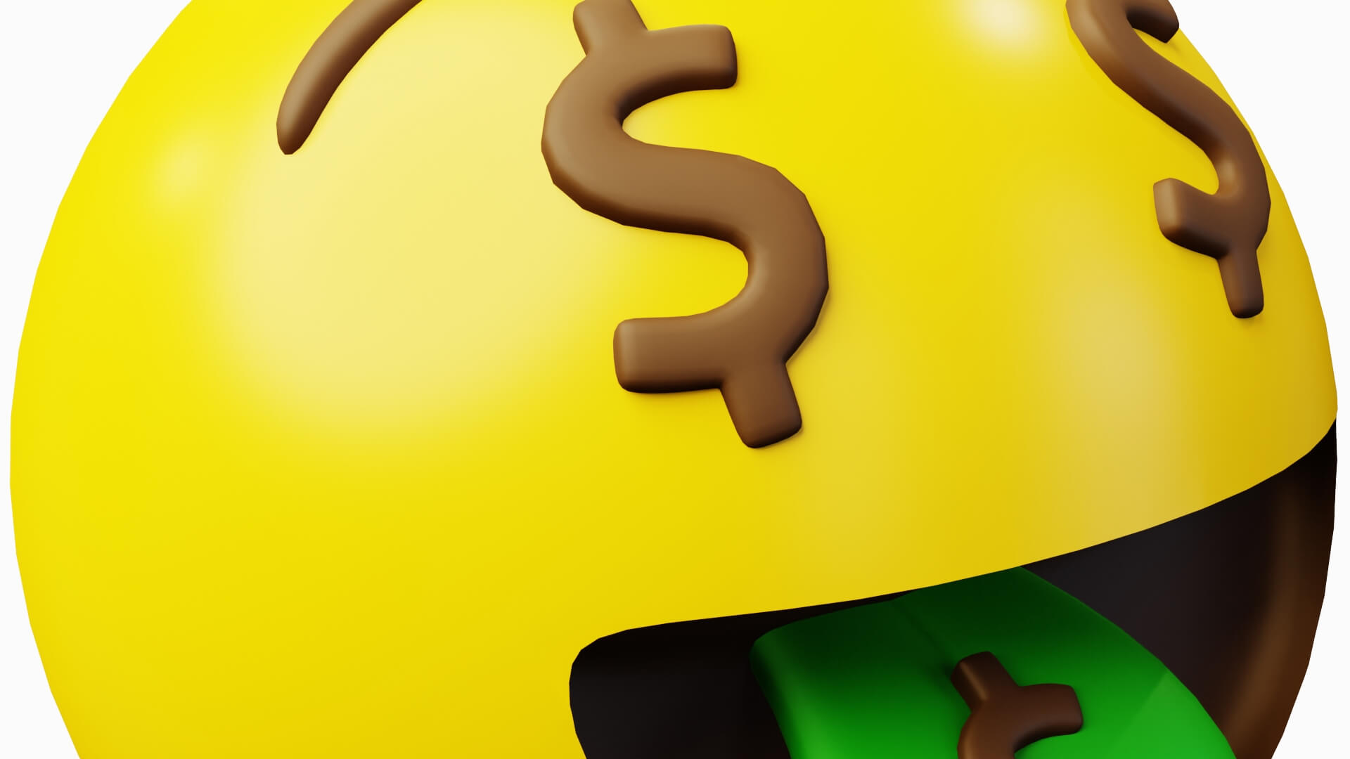 Money Eyes Tongue Face Emoticon Emoji or Smiley - 3D Model by cangbacang