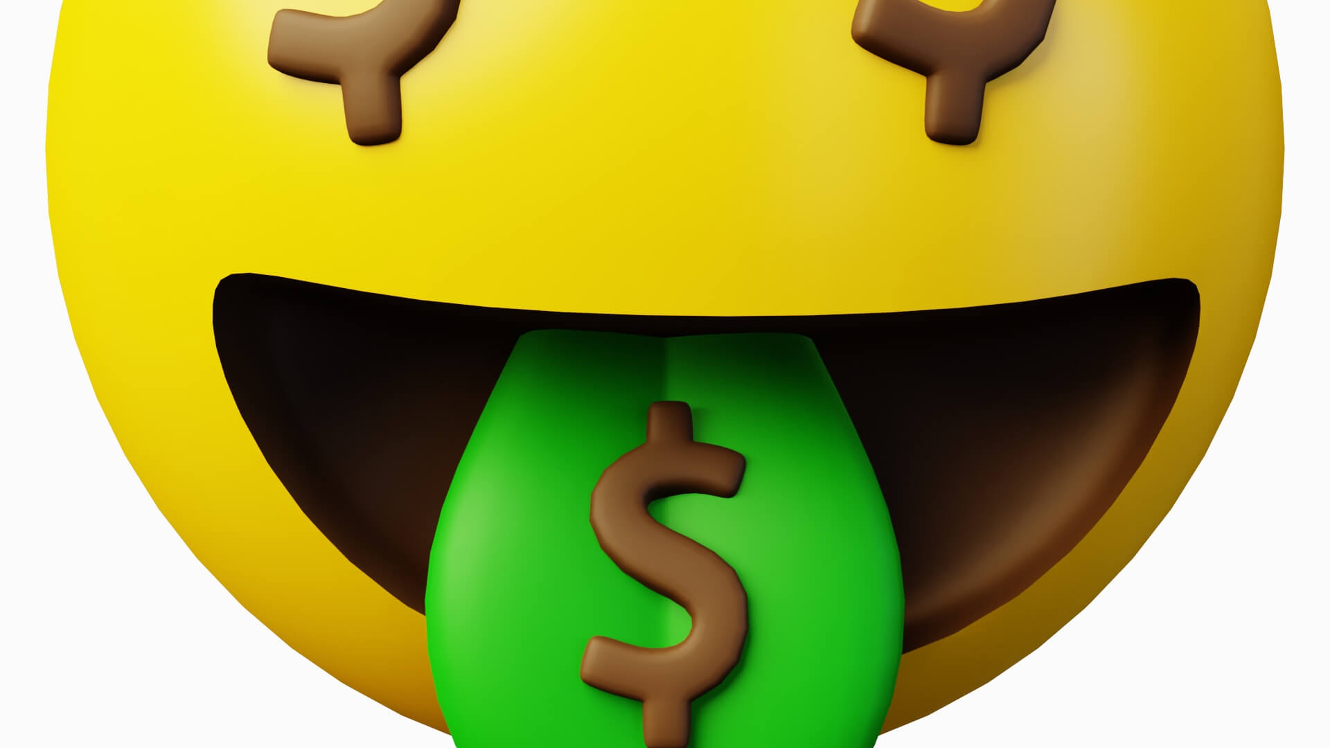 Money Eyes Tongue Face Emoticon Emoji or Smiley - 3D Model by cangbacang