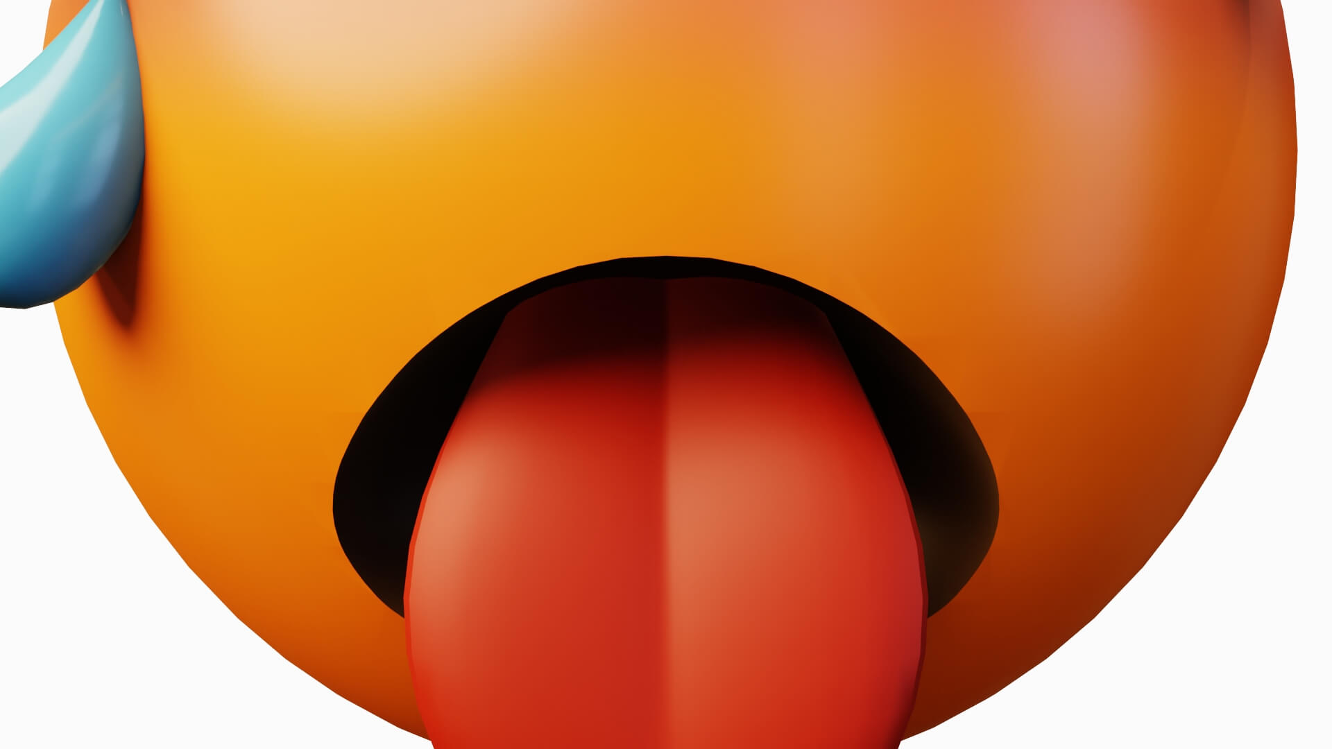 Overheated Face Emoticon Emoji or Smiley - 3D Model by cangbacang