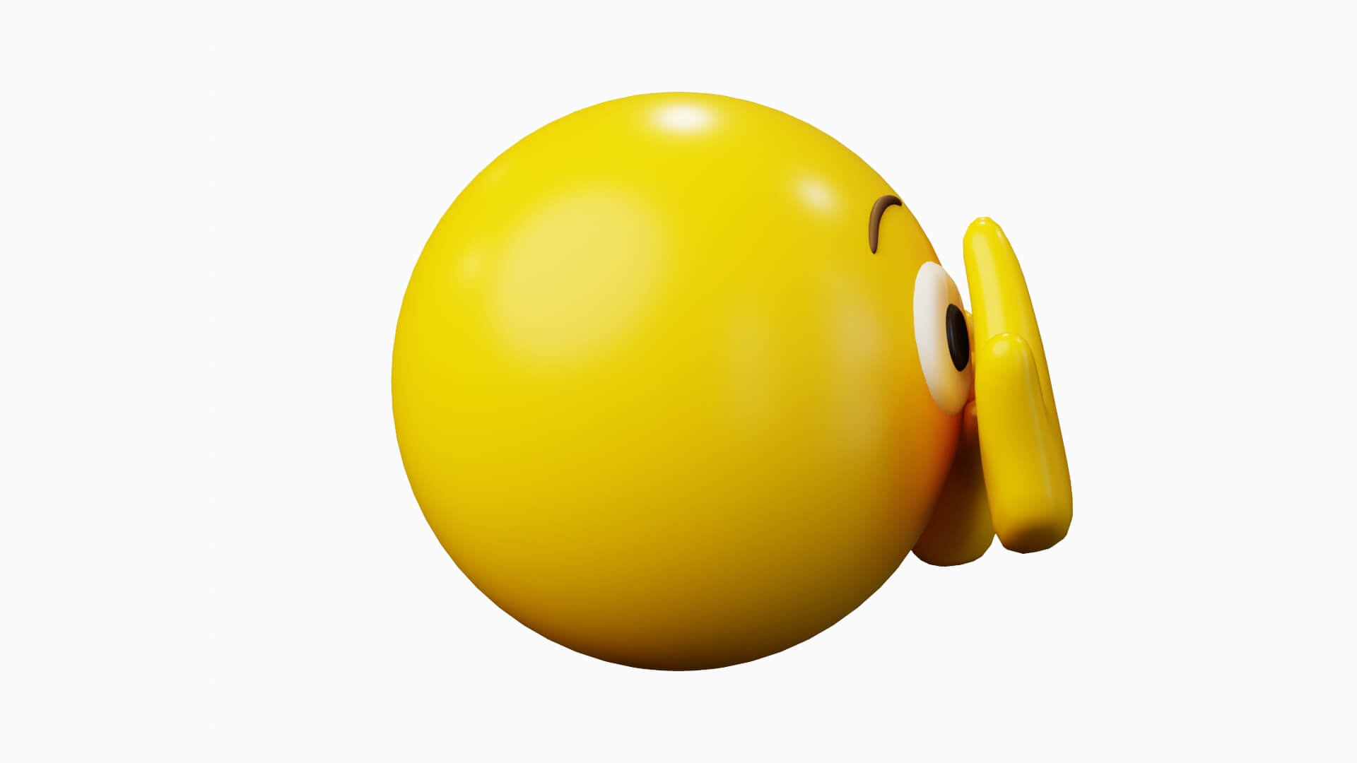 Peeking Eye Emoticon Emoji or Smiley - 3D Model by cangbacang