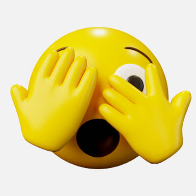 Peeking Eye Emoticon Emoji or Smiley - 3D Model by cangbacang