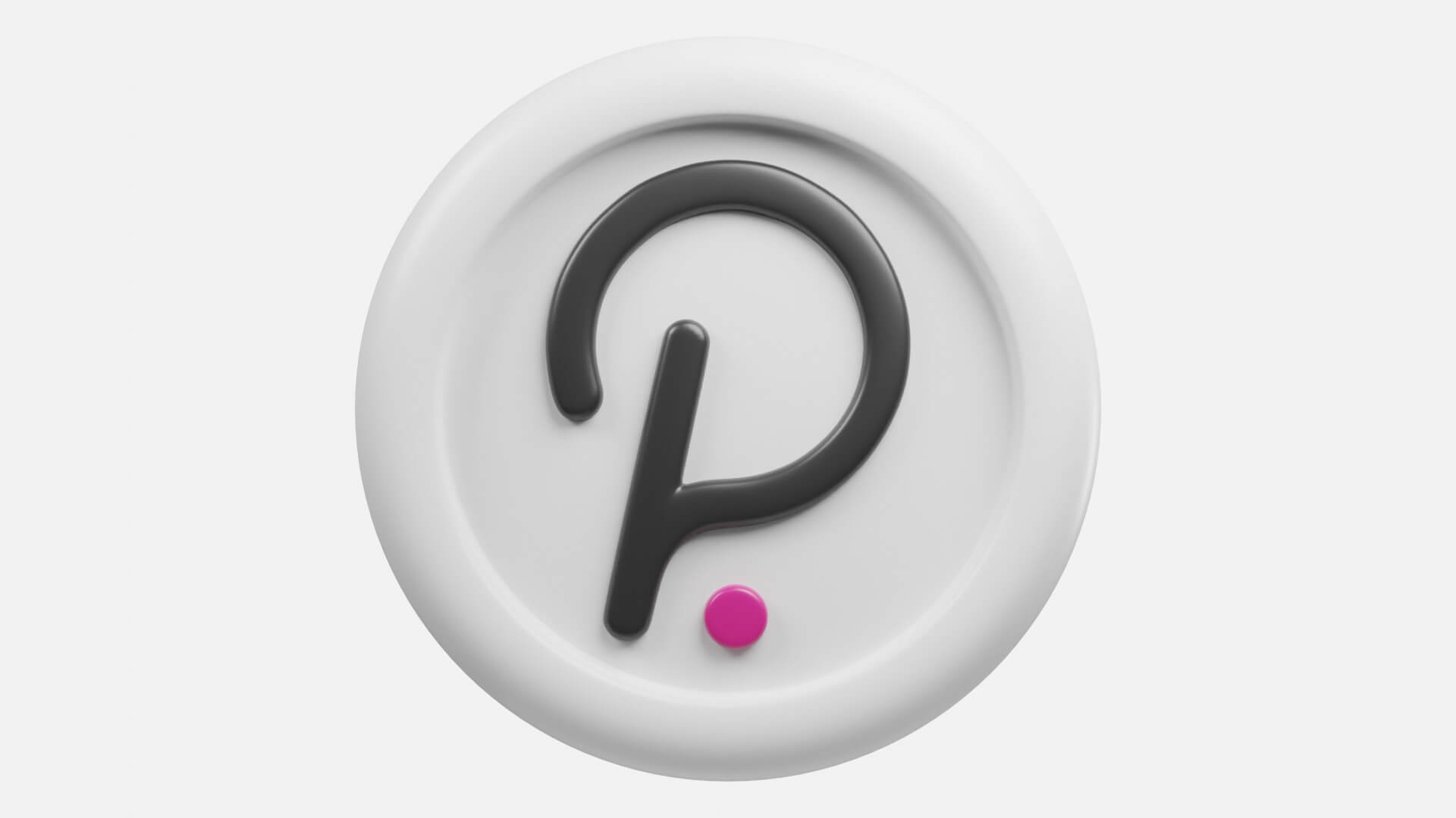 Polkadot or DOT Silver Coin Model With Cartoon Style by cangbacang