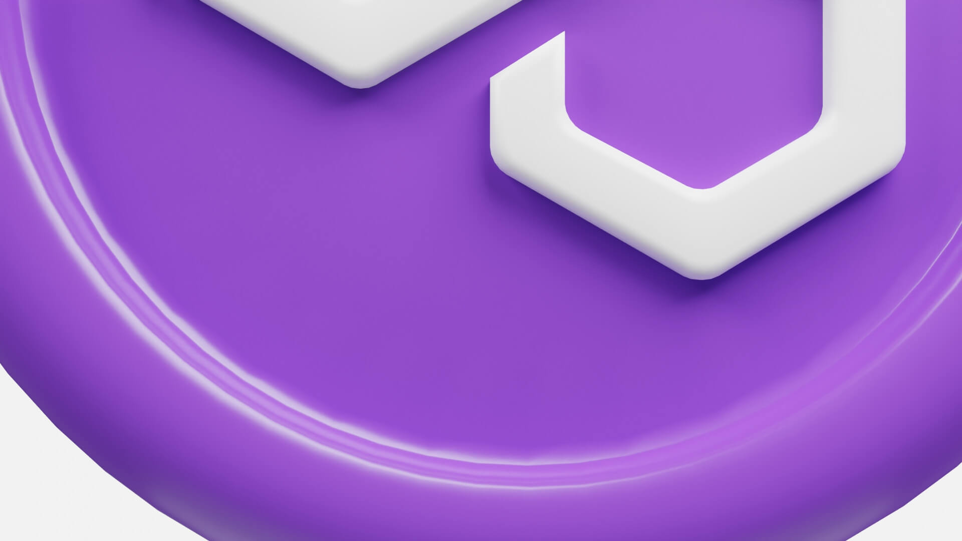 Polygon or Matic Purple Coin with Cartoon Style - 3D Model by cangbacang