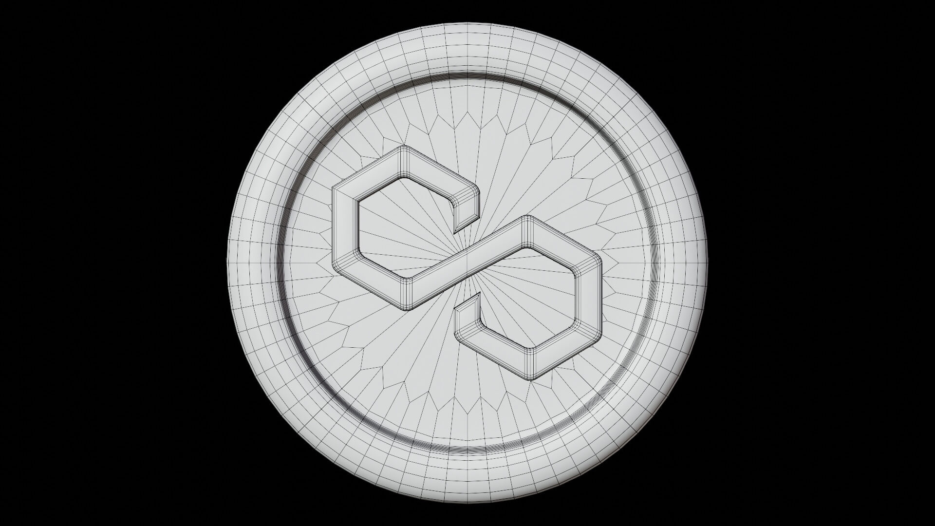 Polygon or Matic Purple Coin with Cartoon Style - 3D Model by cangbacang