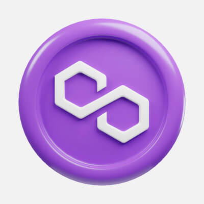 Polygon or Matic Purple Coin with Cartoon Style - 3D Model by cangbacang