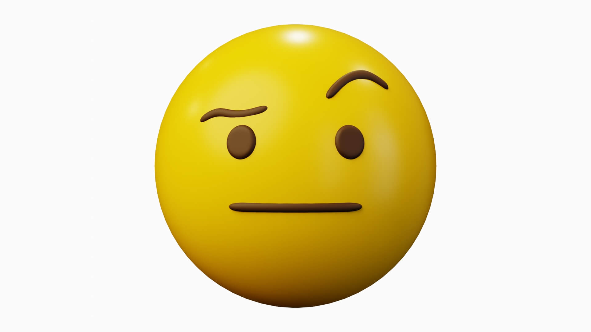 Questioning Face Emoticon Emoji or Smiley - 3D Model by cangbacang