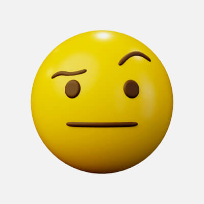 Questioning Face Emoticon Emoji or Smiley - 3D Model by cangbacang