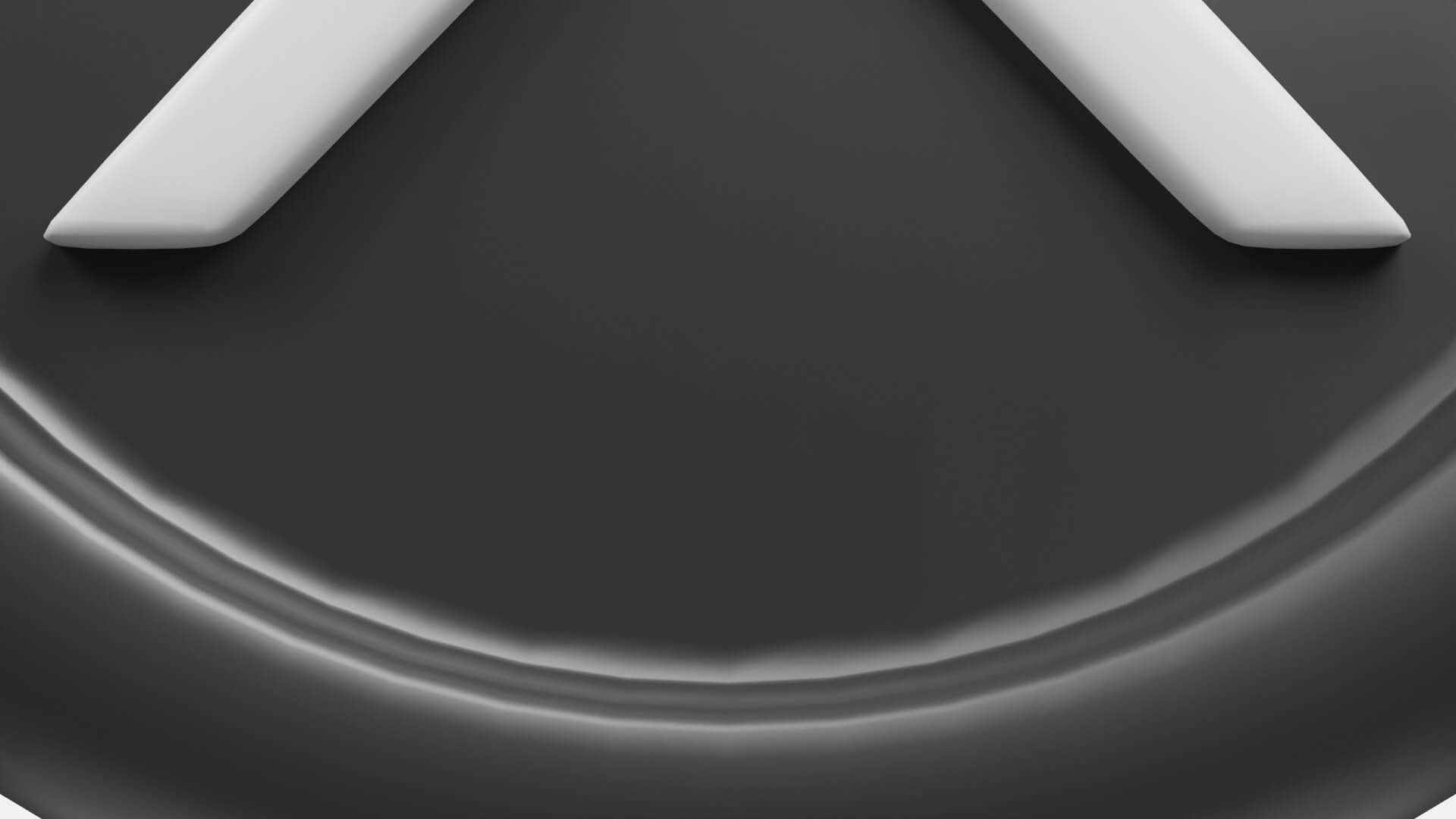 Ripple or XRP Black Coin With Cartoon Style - 3D Model by cangbacang