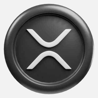 Ripple or XRP Black Coin With Cartoon Style - 3D Model by cangbacang