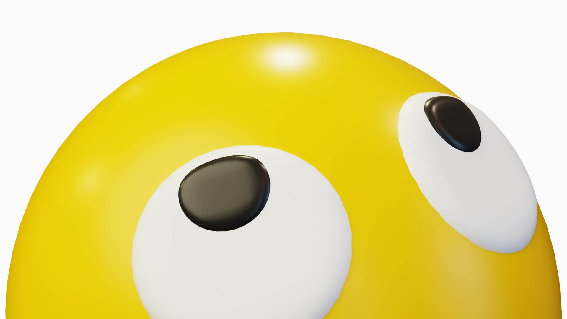 Rolling Eyes Up Face Emoticon Emoji or Smiley - 3D Model by cangbacang