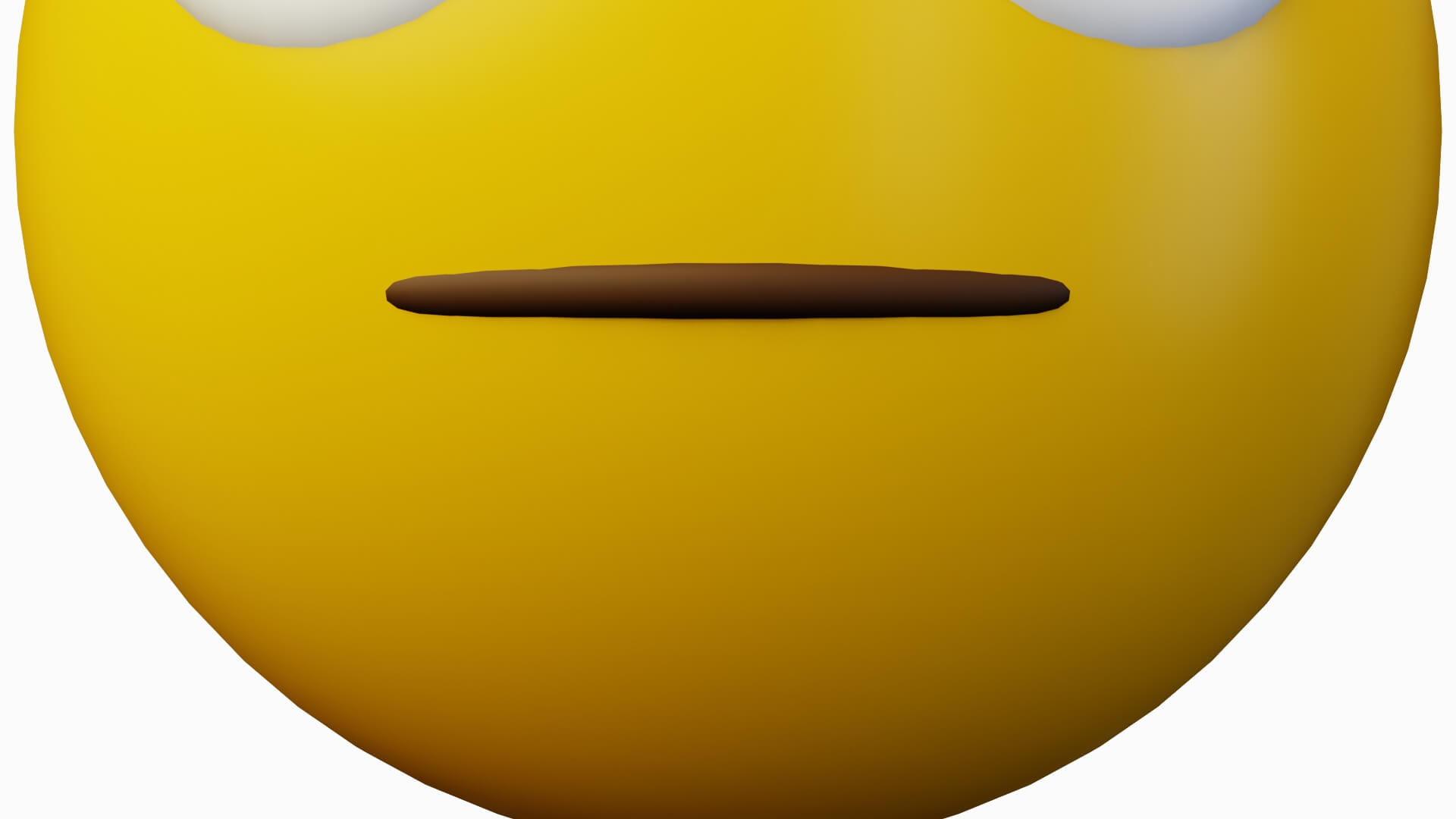 Rolling Eyes Up Face Emoticon Emoji or Smiley - 3D Model by cangbacang