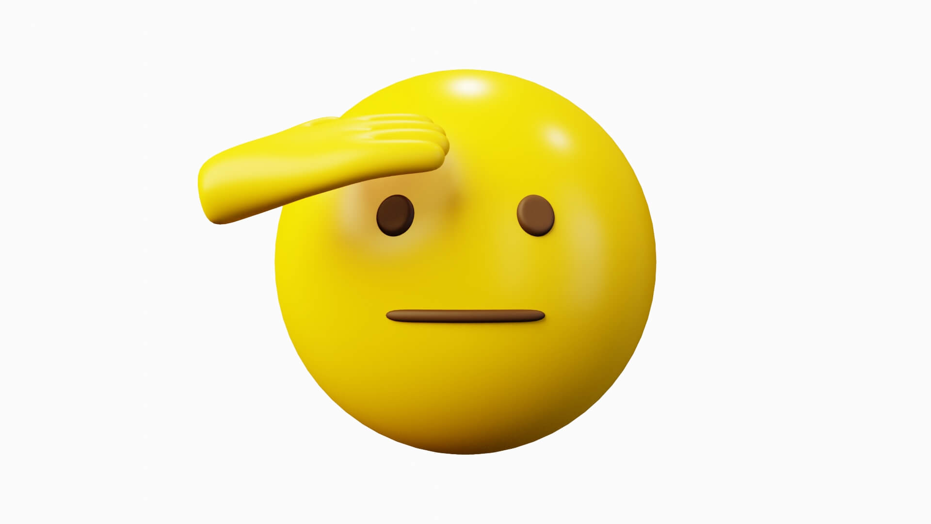 Salute Emoticon Emoji or Smiley - 3D Model by cangbacang