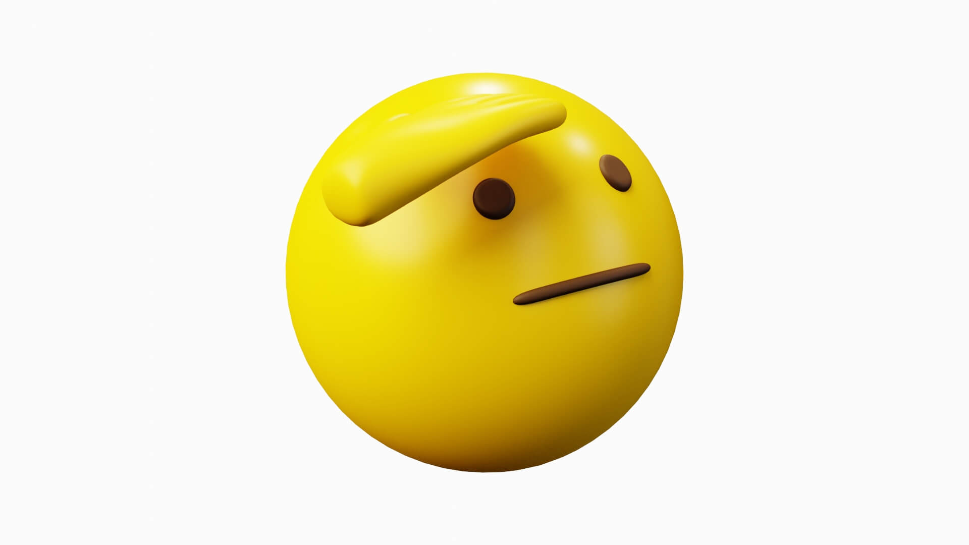 Salute Emoticon Emoji or Smiley - 3D Model by cangbacang