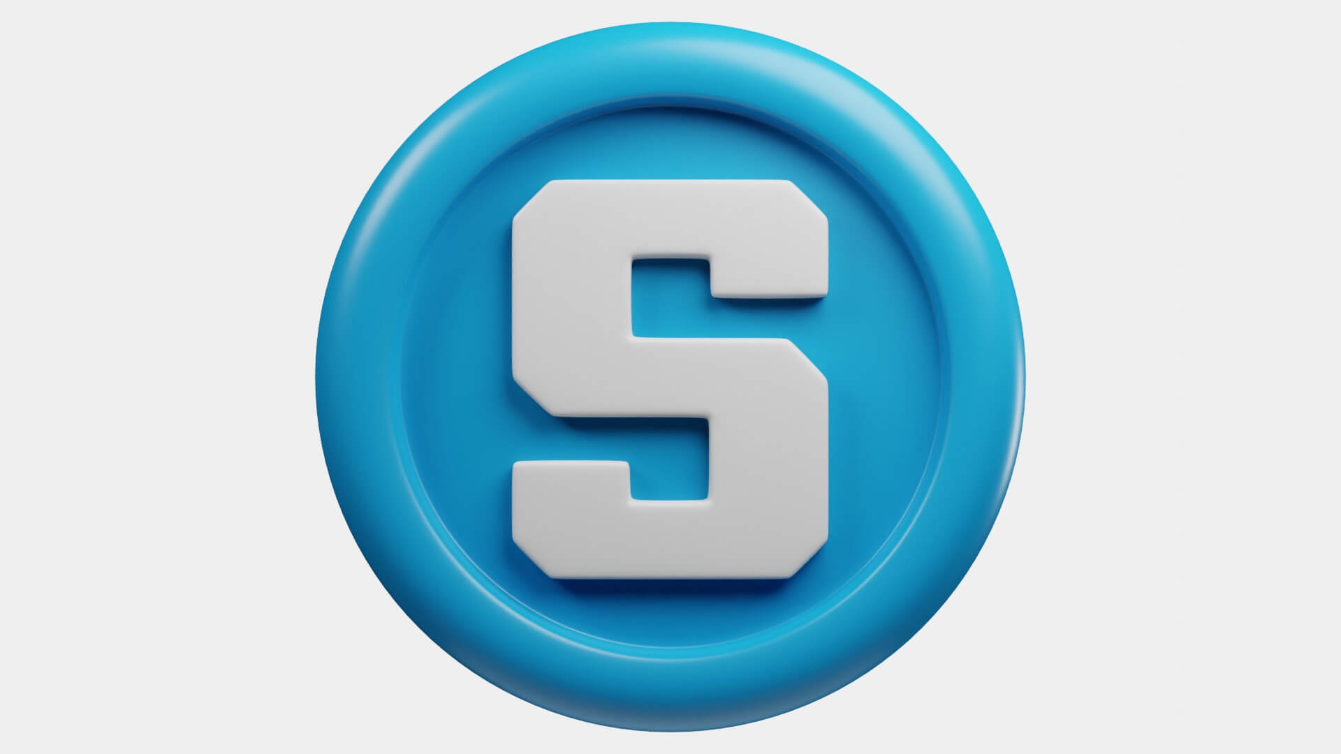 Sandbox or SAND Teal Coin With Cartoon Style - Free 3D Model by cangbacang