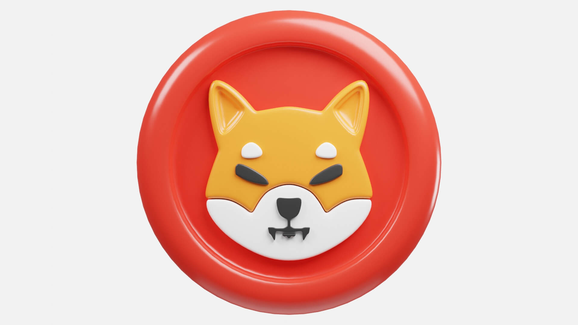 Shiba Inu or SHIB Red Coin With Cartoon Style - 3D Model by cangbacang