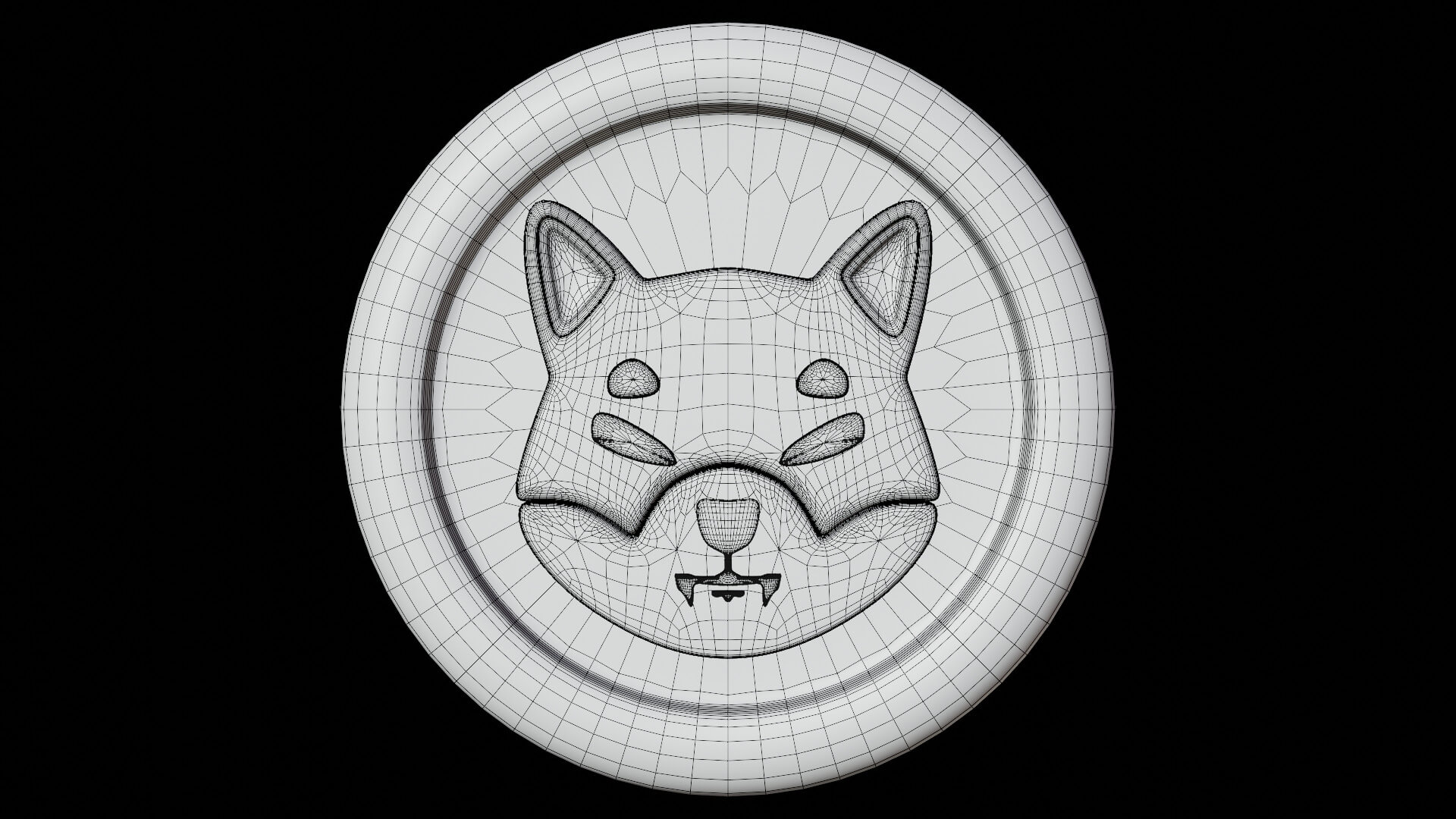 Shiba Inu or SHIB Red Coin With Cartoon Style - 3D Model by cangbacang