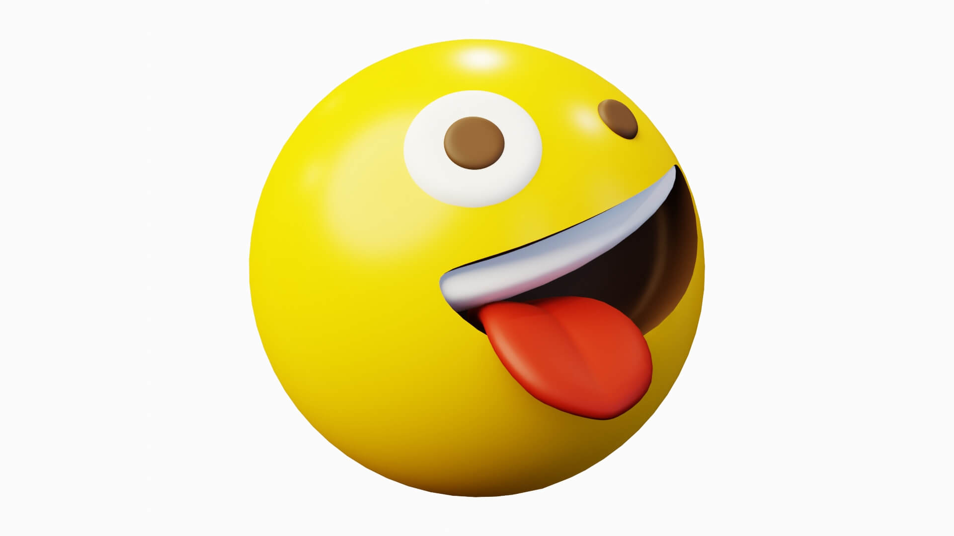 Silly Face Emoticon Emoji or Smiley - 3D Model by cangbacang