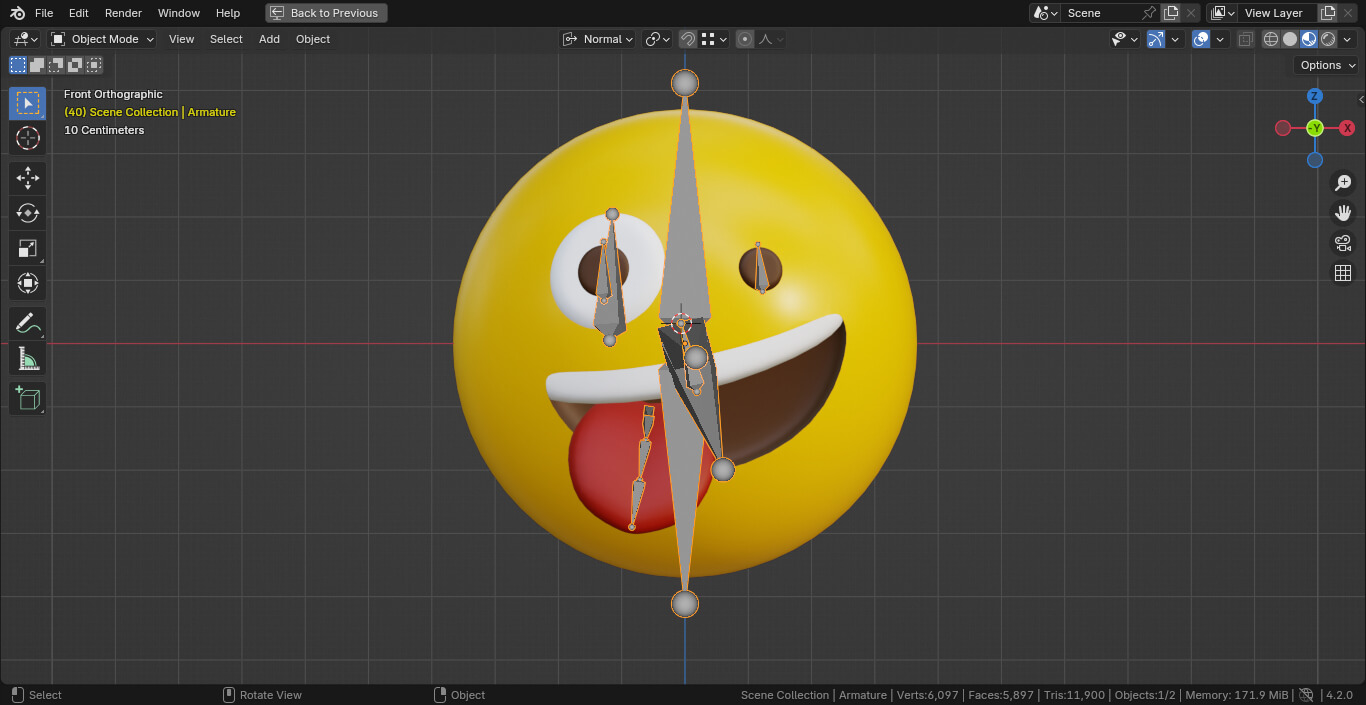Silly Face Emoticon Emoji or Smiley - 3D Model by cangbacang