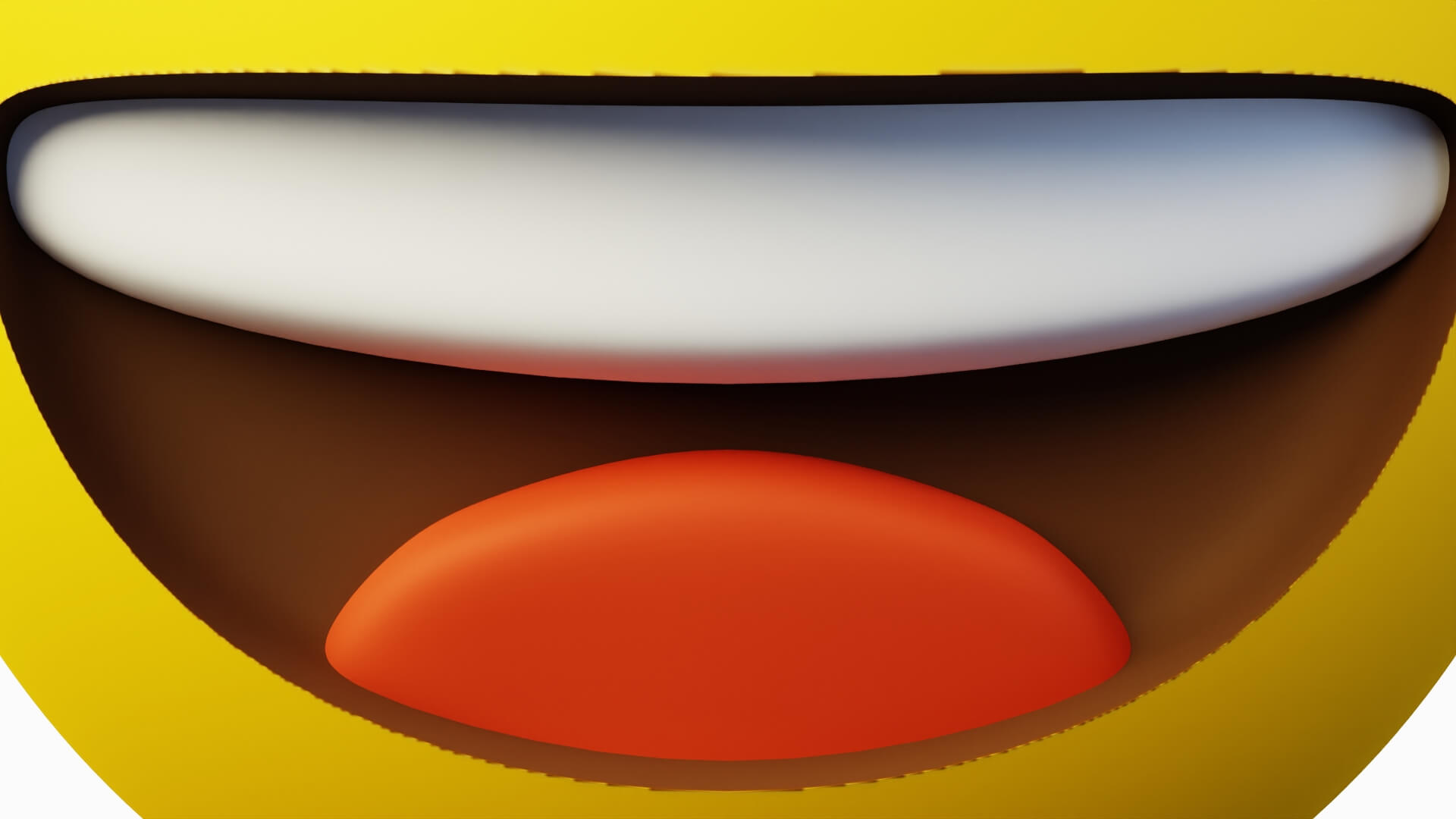 Smile or Happy Yellow Ball Emoticon Emoji or Smiley - 3D Model by ...