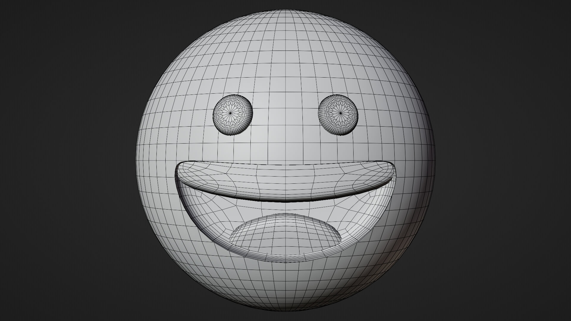 Smile or Happy Yellow Ball Emoticon Emoji or Smiley - 3D Model by ...