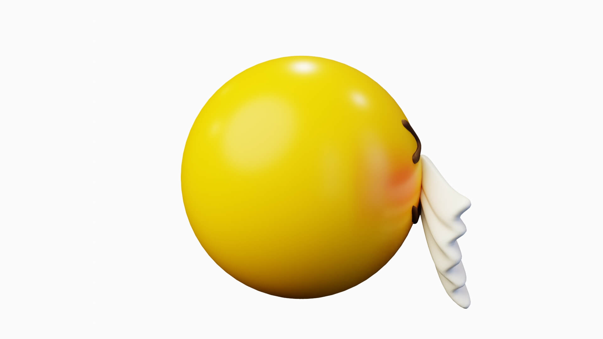 Sneezing Emoticon Emoji or Smiley - 3D Model by cangbacang
