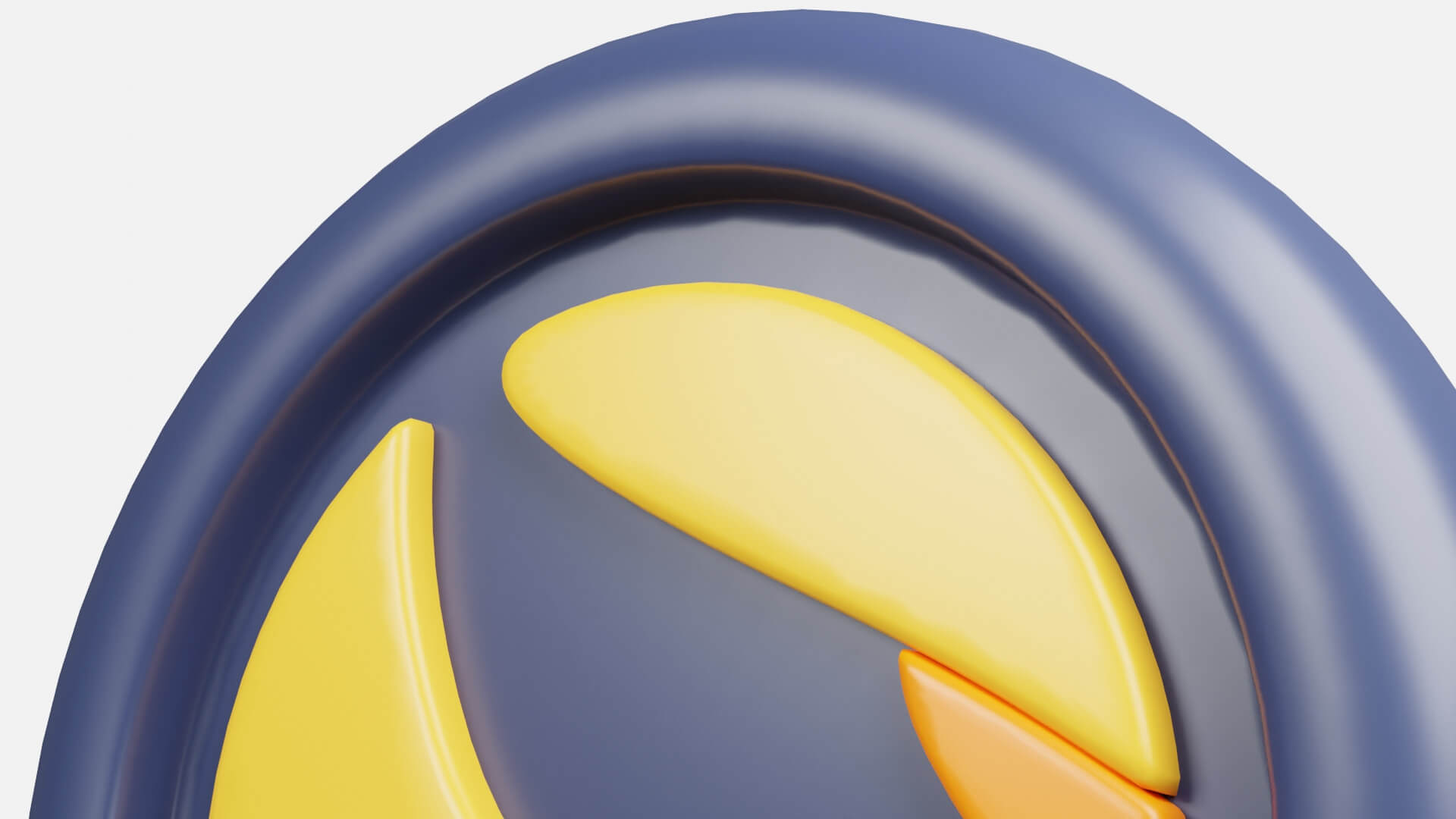 Terra or LUNA Dark Blue Coin With Cartoon Style - 3D Model by cangbacang