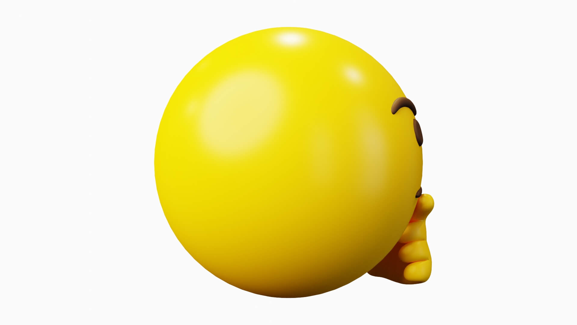 Thinking Emoticon Emoji or Smiley - 3D Model by cangbacang