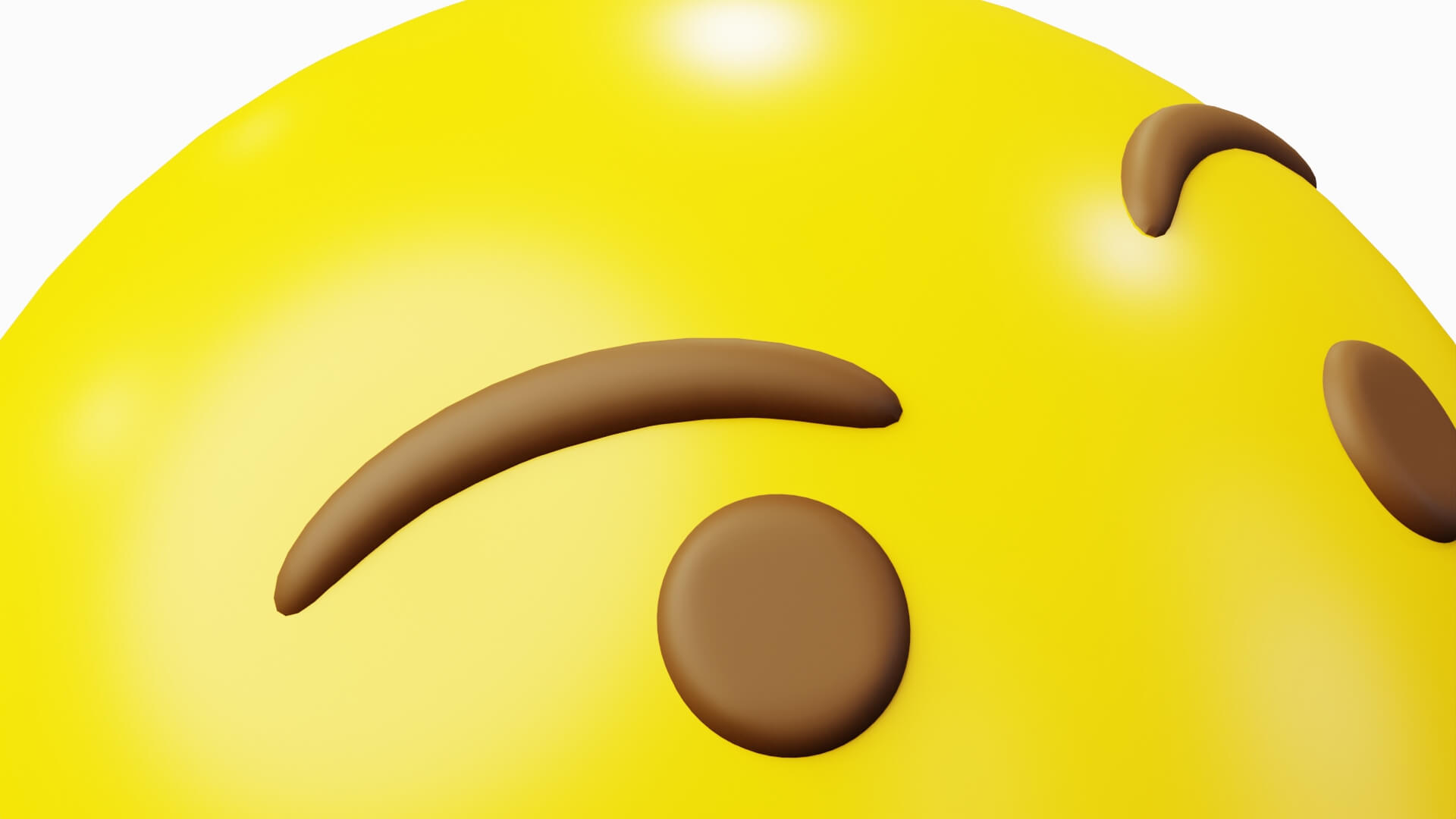 Thinking Emoticon Emoji or Smiley - 3D Model by cangbacang