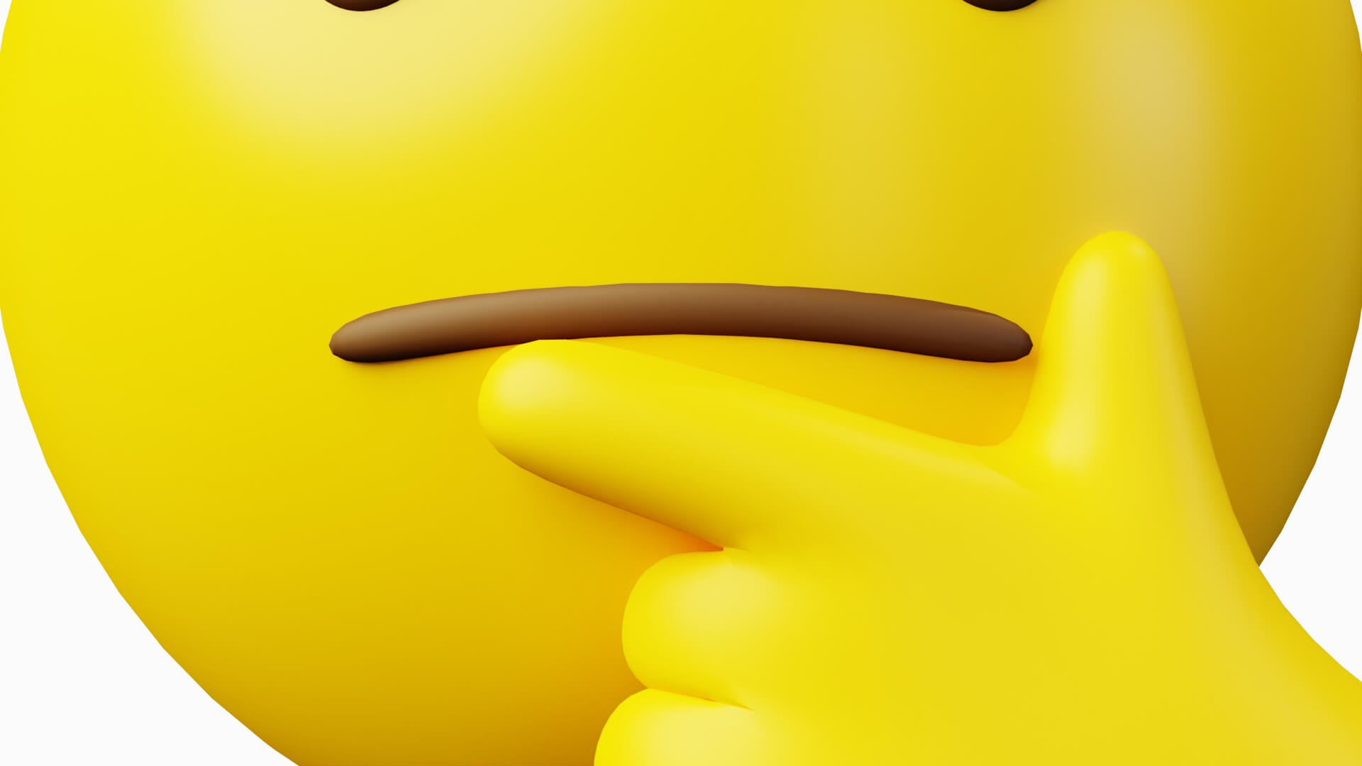 Thinking Emoticon Emoji or Smiley - 3D Model by cangbacang