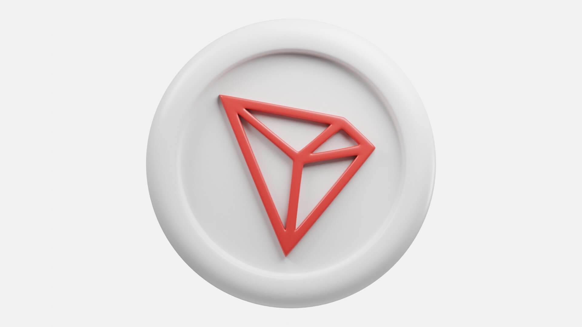 TRX or Tron Silver Coin With Cartoon Style - 3D Model by cangbacang