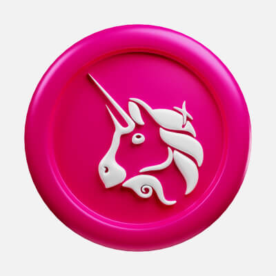Uniswap or Uni Pink Crypto Coin With Cartoon Style - 3D Model by cangbacang