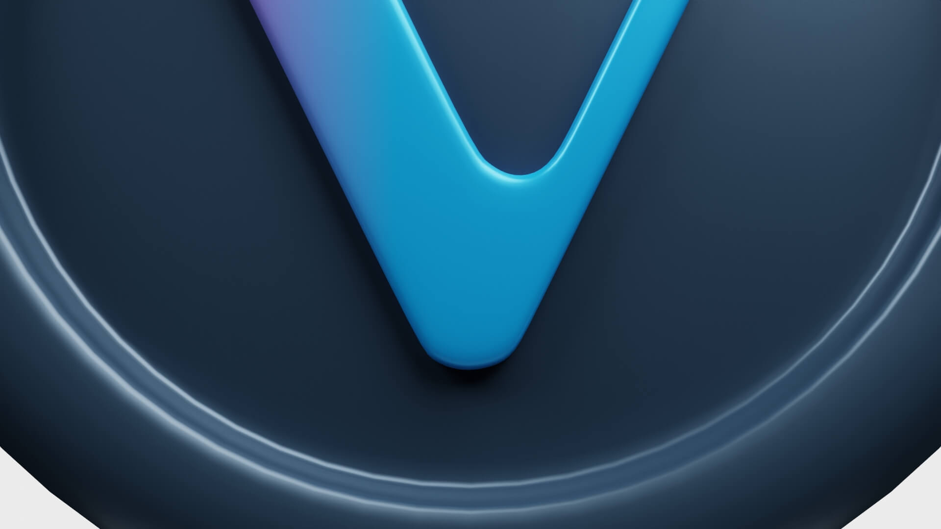 Vechain or Vet Dark Teal Crypto Coin With Cartoon Style - Free 3D Model ...