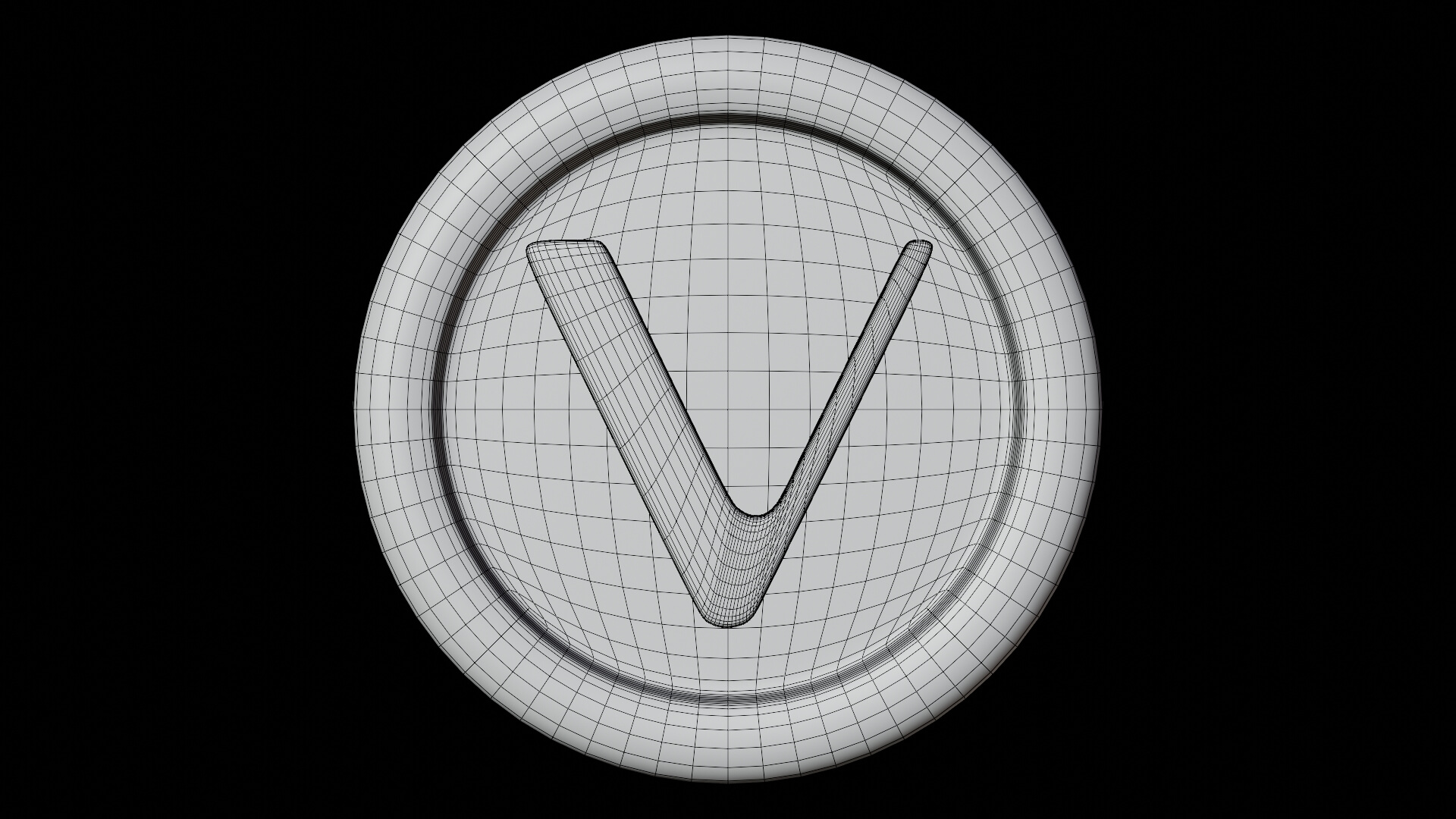 Vechain or Vet Dark Teal Crypto Coin With Cartoon Style - Free 3D Model ...
