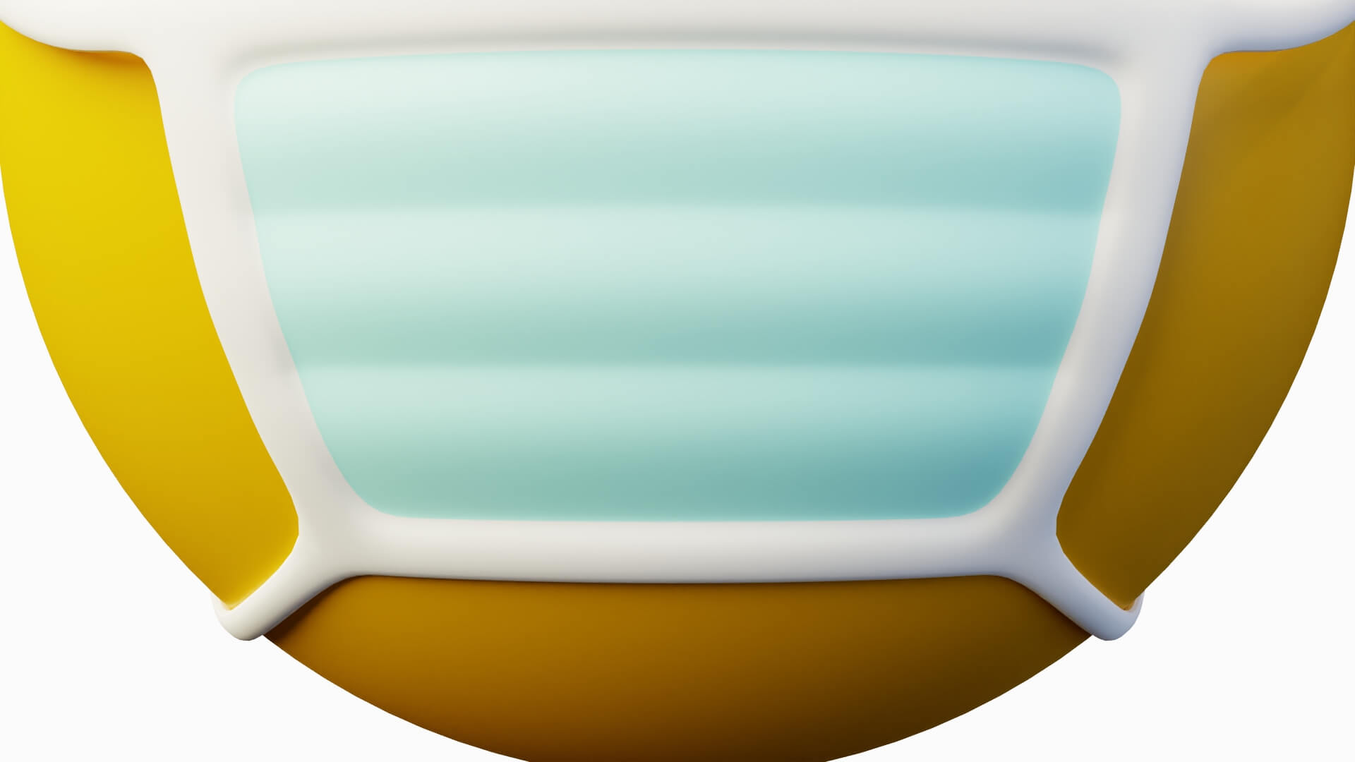 Wearing Mask Yellow Ball Emoticon Emoji or Smiley - 3D Model by cangbacang